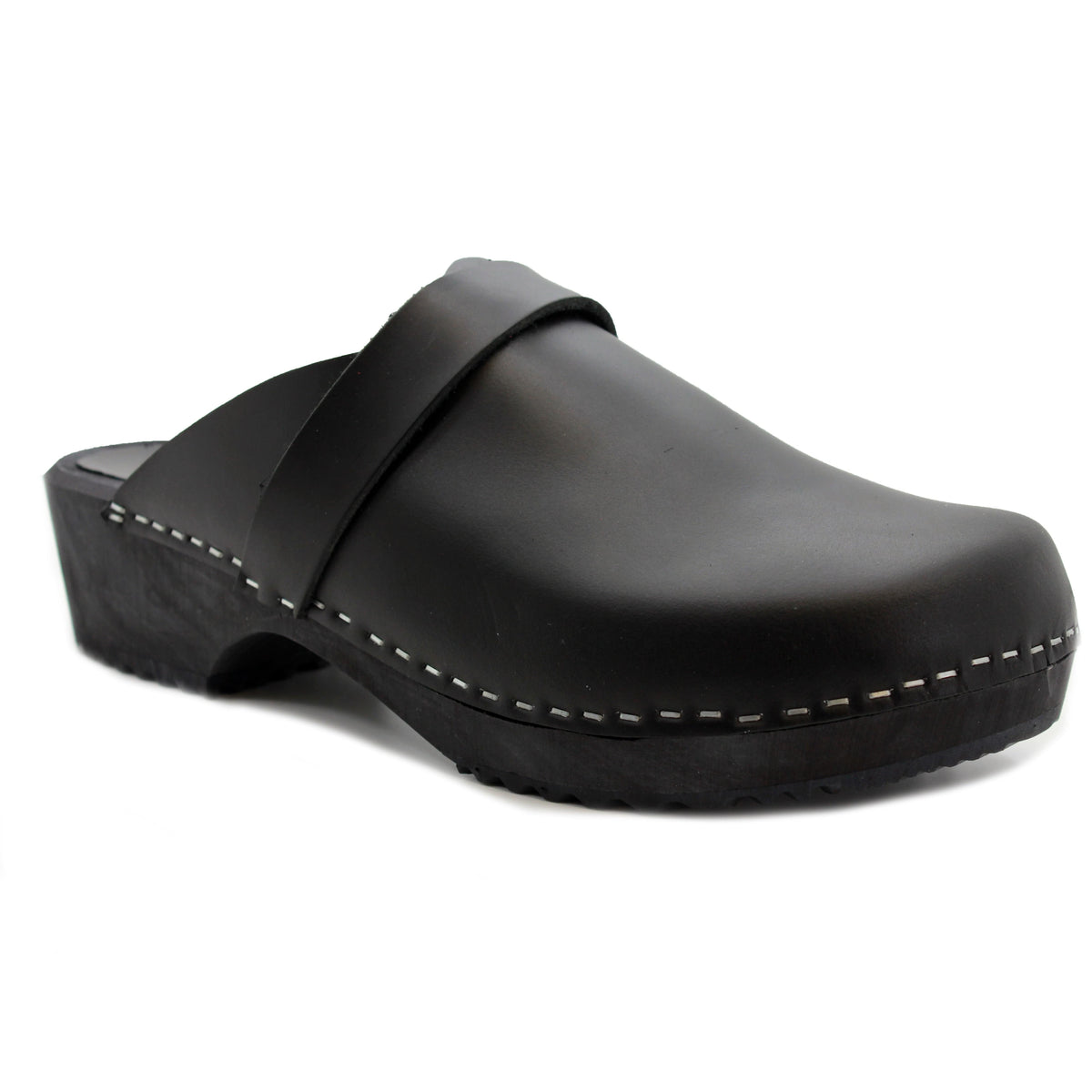 BJORK Men's Axel Leather Open Back Wooden Clogs– ClogOutlet.com