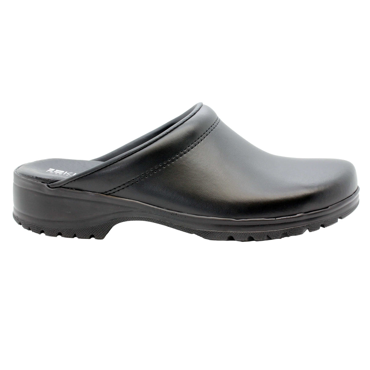 BJORK Men's Flex Pro Open Back Black Leather Clogs– ClogOutlet.com