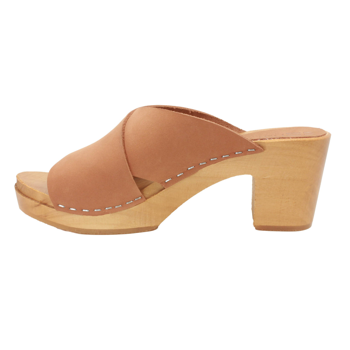 BJORK RIKKE Swedish Wooden Clogs in Cognac Nubuck– ClogOutlet.com