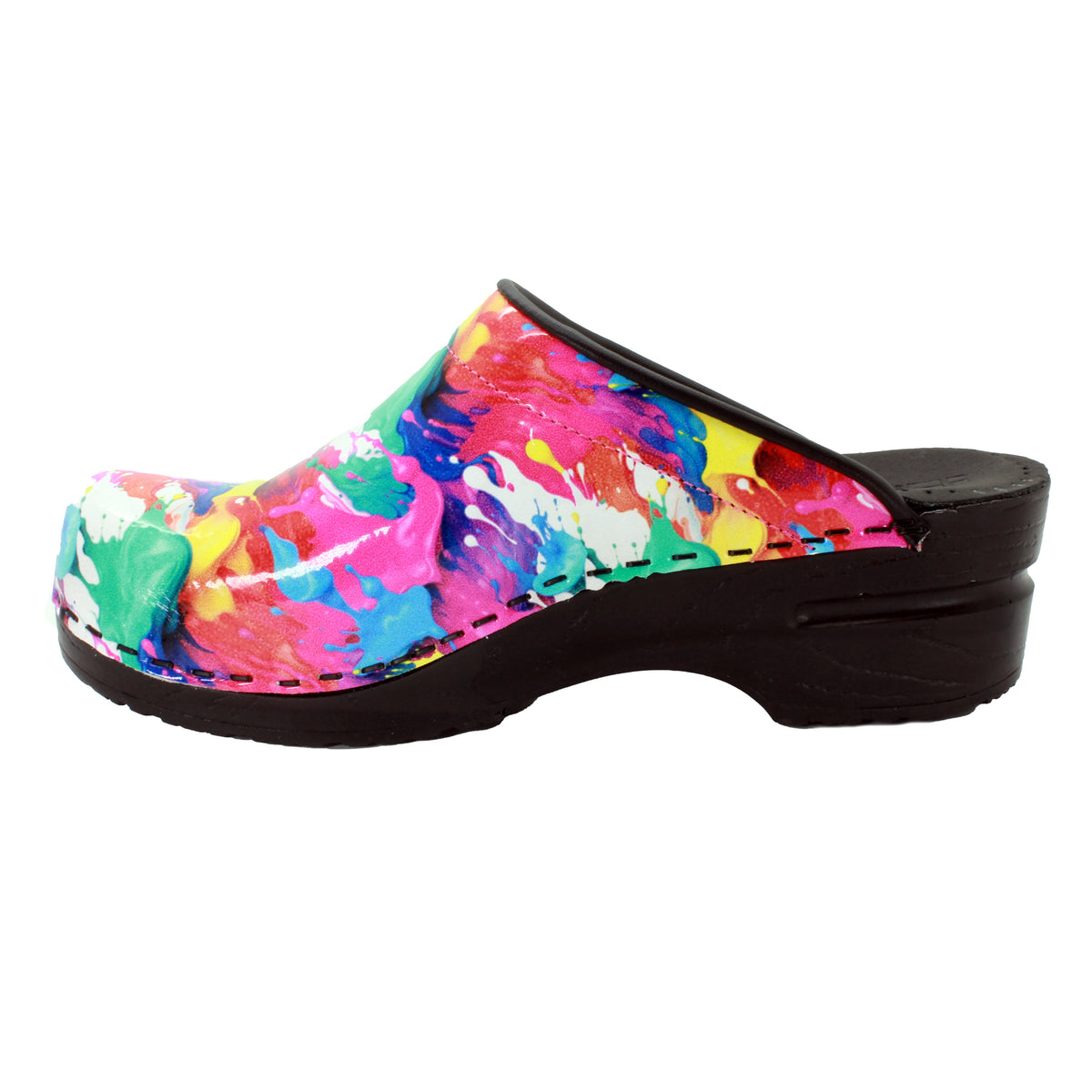 BJORK Splat Open Back Pro Leather Clogs– ClogOutlet.com